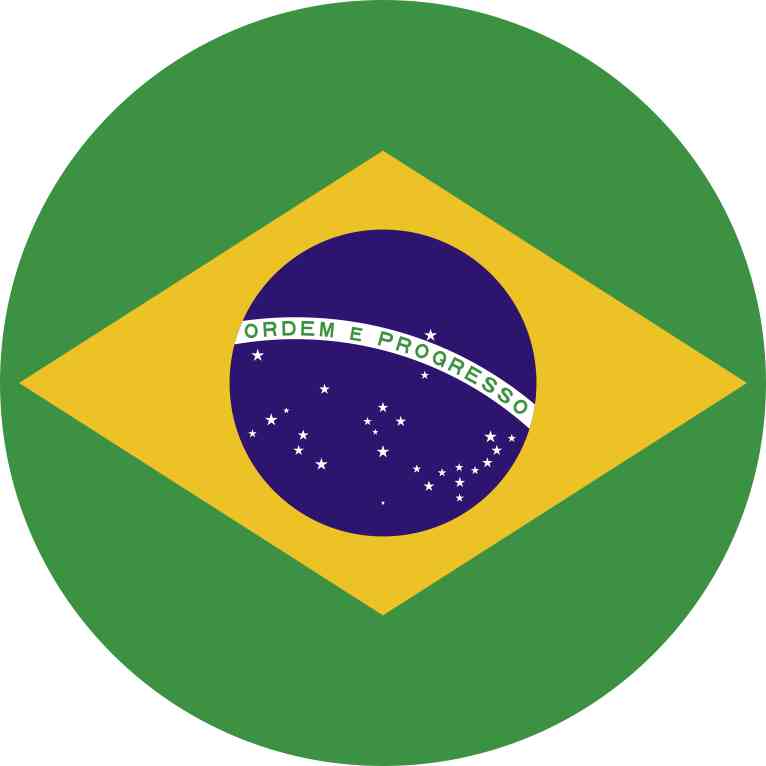 5in x 5in Circle Brazil Flag Sticker Vinyl Vehicle Flags Decal Stickers ...