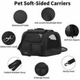 Cat Carrier, 4 Mesh Windows Small Dog Carrier, 4 Storage Pockets Cat ...