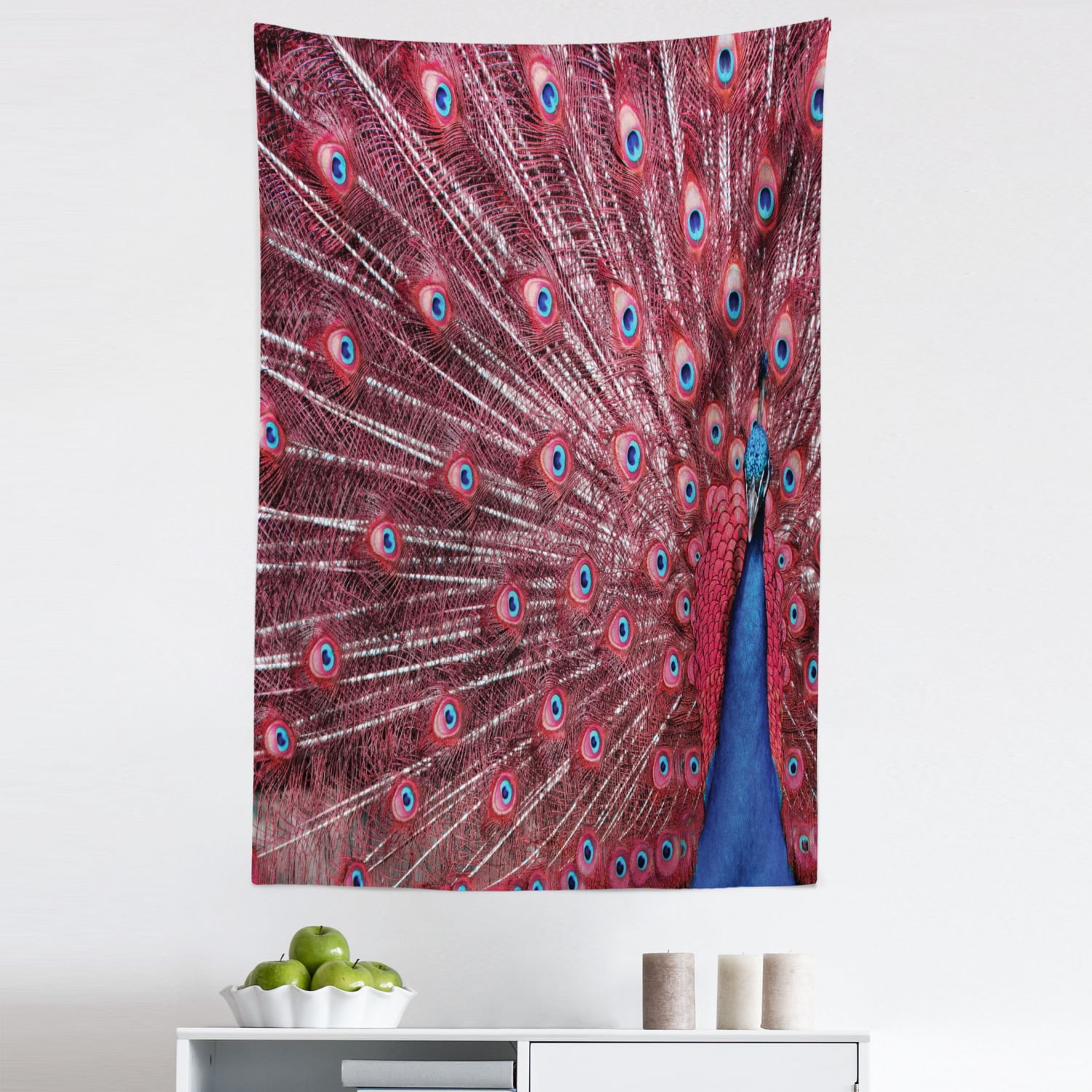 Burgundy Tapestry, Male Displays His Plumage Majestic Surreal Wildlife ...