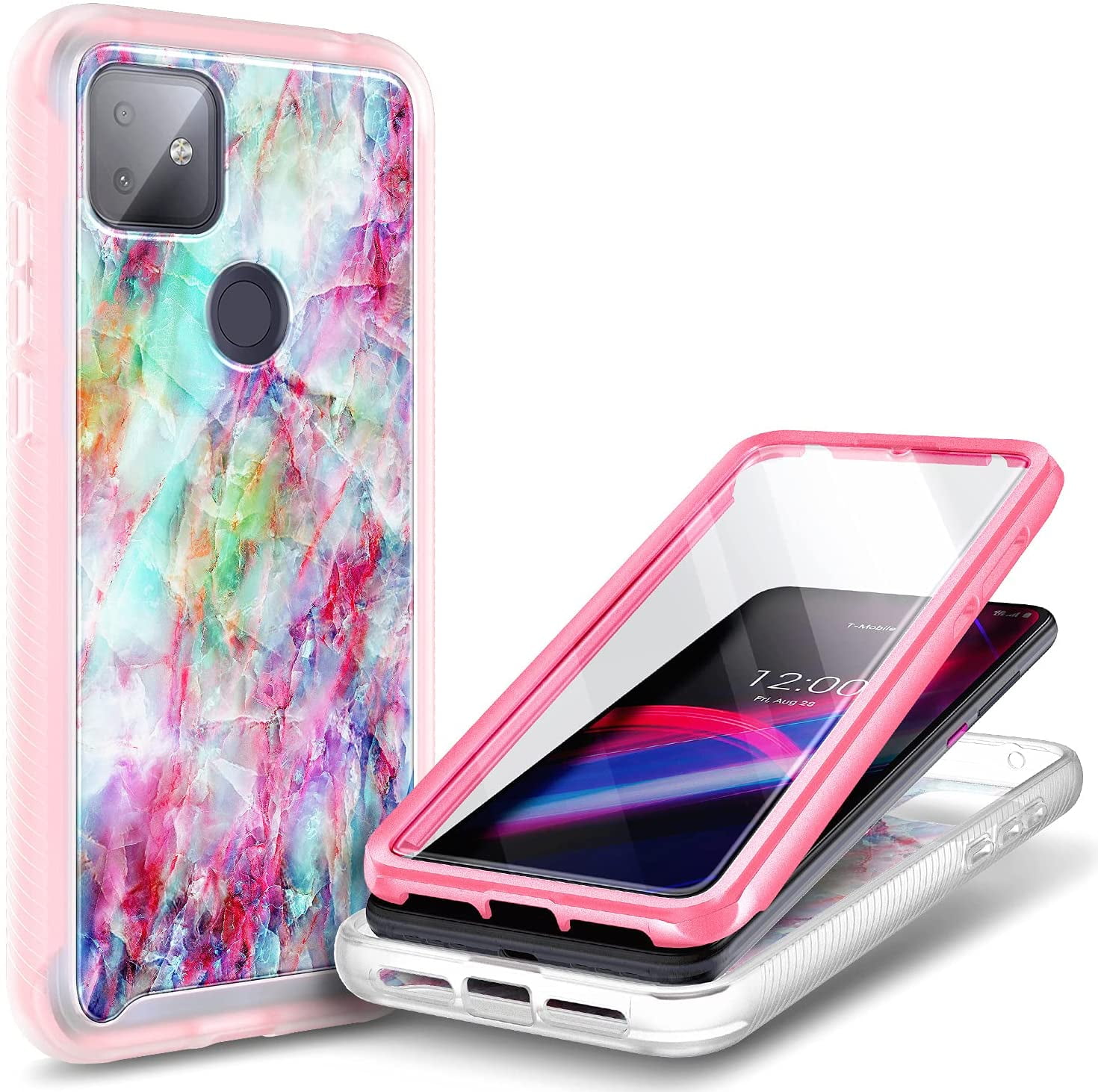 For T-Mobile REVVL 4+ Plus Case, with Built-in Screen Protector ...