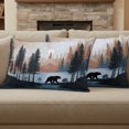 Cabin Bear Forest Lumbar Pillow Covers 12 x 20 Inch Pillow Covers Set ...