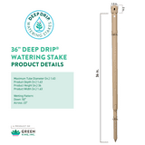 "Green King DEEP DRIP 36"" Irrigation Watering Stakes, Value 6 Pack ...