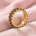 Baguette Cut Smoky Quartz Eternity Band Ring In 925 Sterling Silver ...