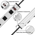 12 Outlets Power Strip,Mountable Power Strip with 6FT Long Extension ...
