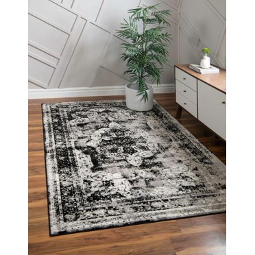 Rugs.com Eco Southwestern Collection Rug – 8' x 10' Charcoal Gray ...