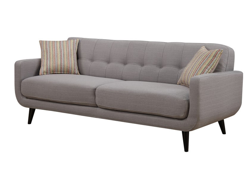 Gray Mid-Century Polyester Fabric Sofa - Walmart.com