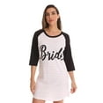 Just Love 100% Cotton Sleep Dress for Women Baseball Sleeve Nightshirt ...
