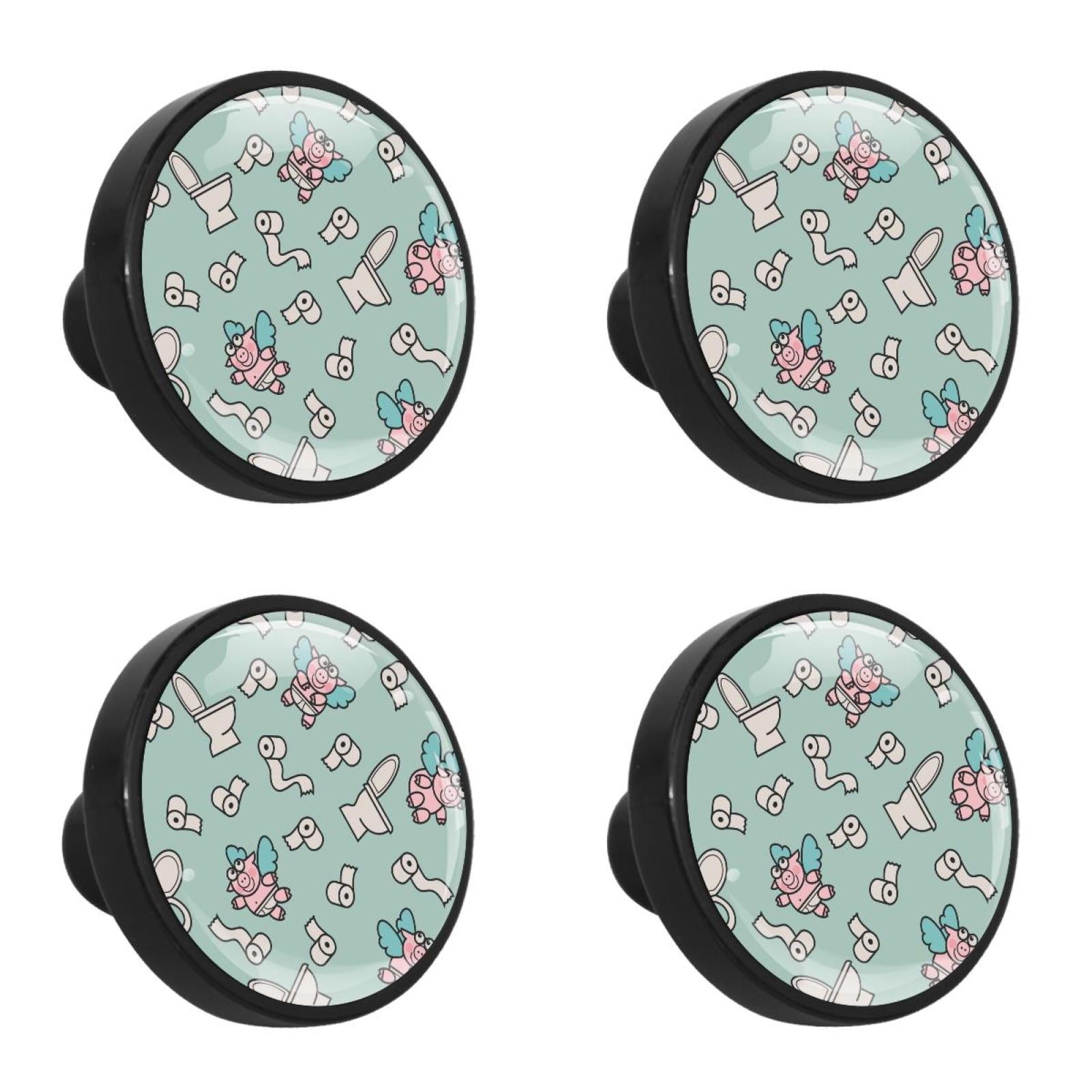 4 Pcs Pig Pattern Knobs for Kitchen Cabinet Cupboard Dresser Bookcase ...