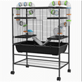 Black Multi-Level Small Animal Cage with Tubing System and Accessories ...