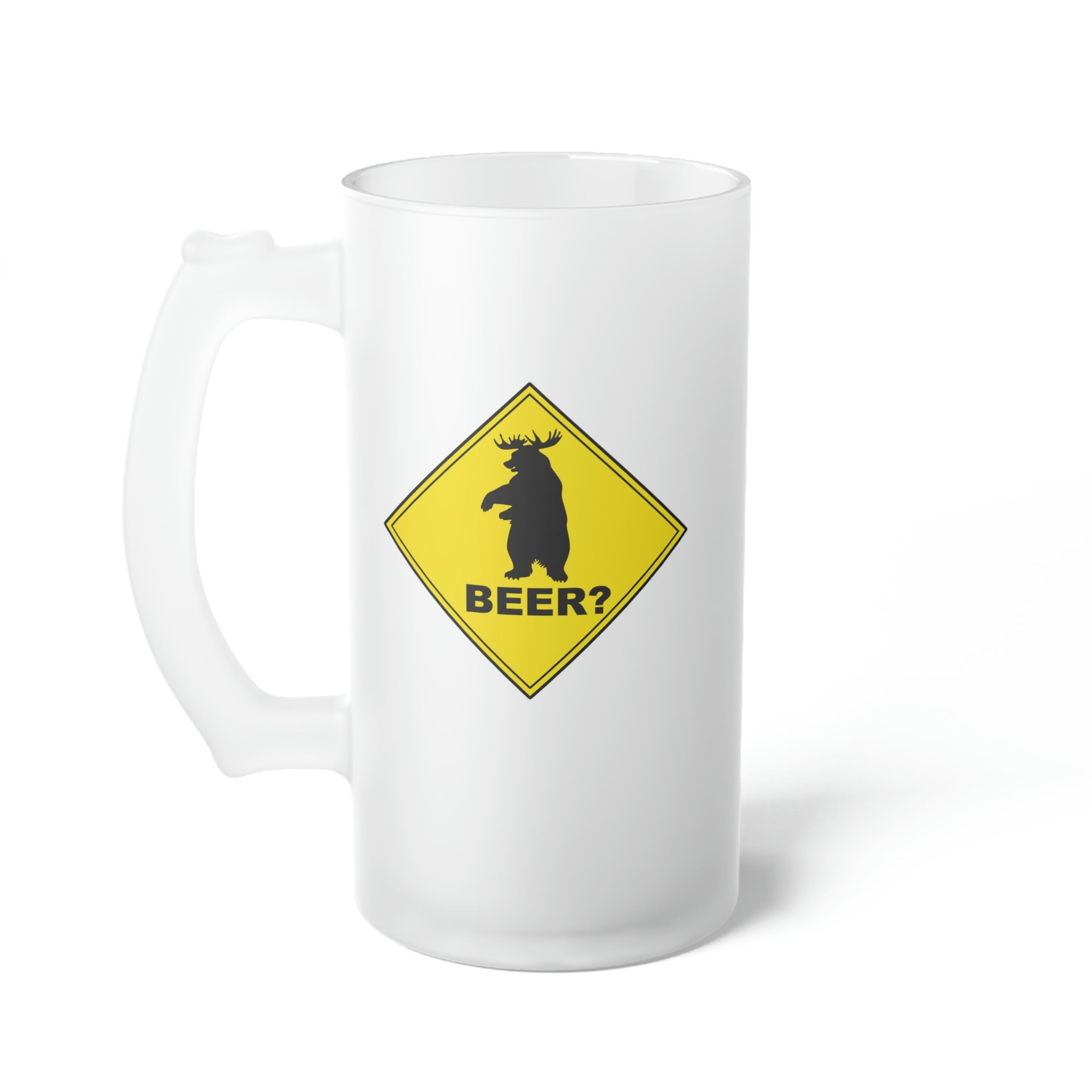 Beer? 16 fl oz Frosted Glass Beer Mug by JC Designs - Walmart.com