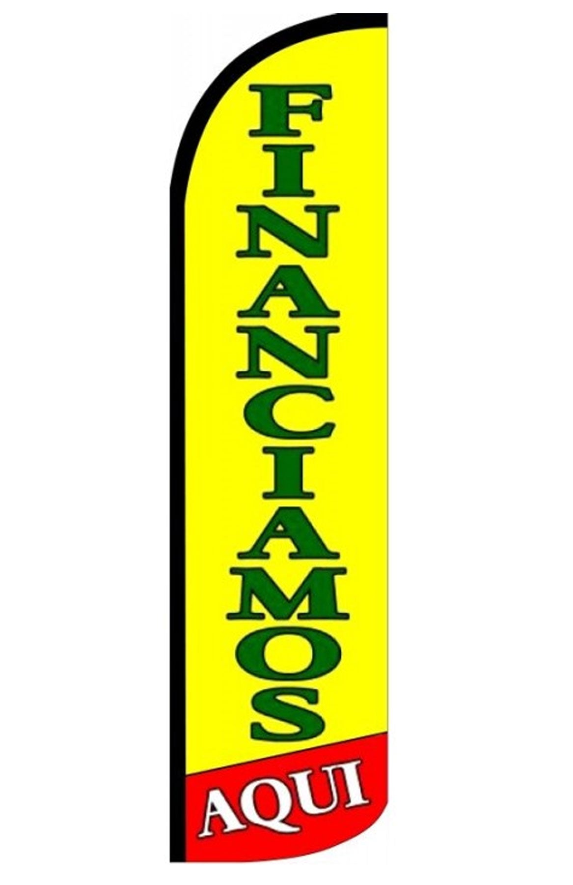 Financiamos Aqui Windless flag Without Pole Advertisement /Business ...