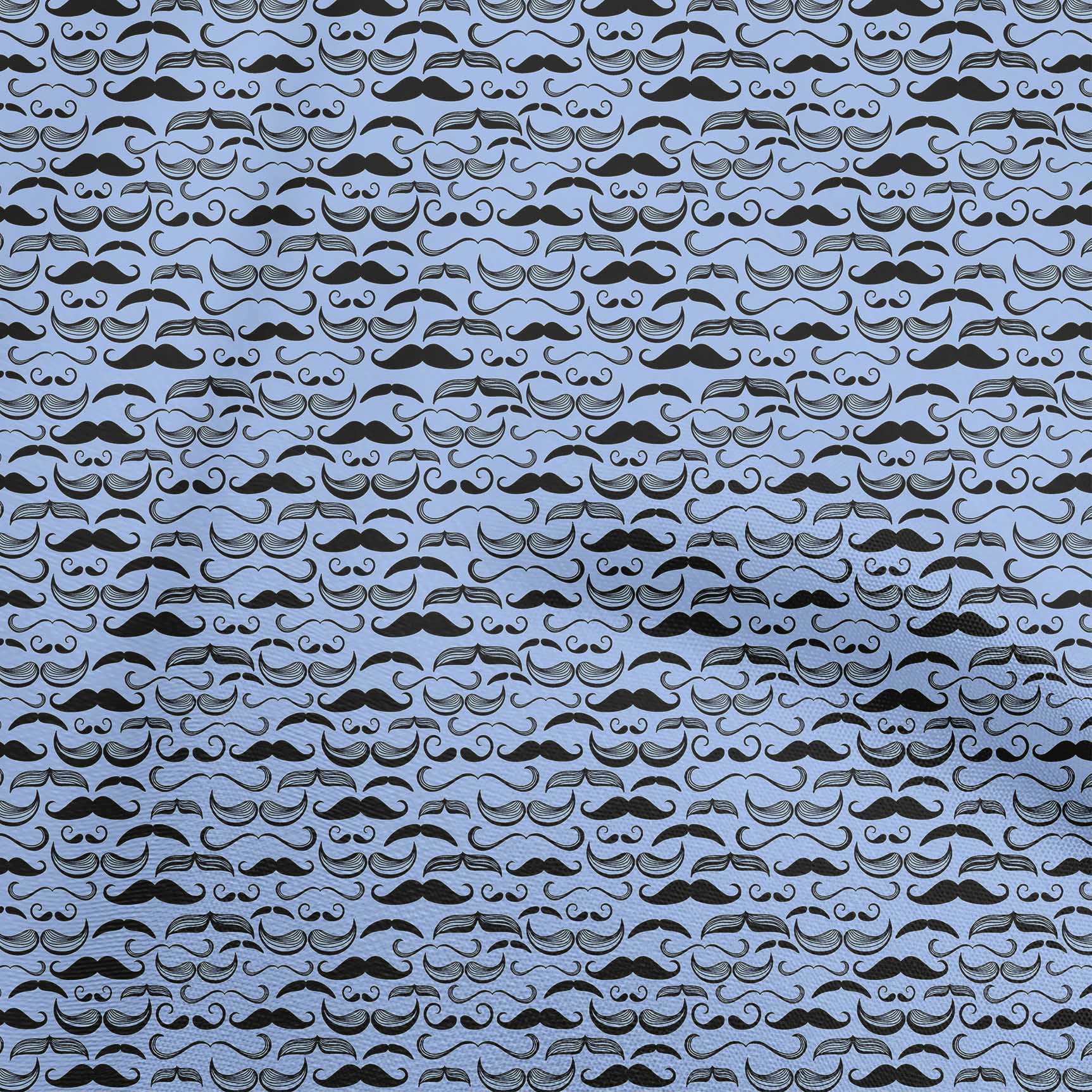 oneOone Silk Tabby Medium Purple Fabric Conversational Moustache Fabric ...