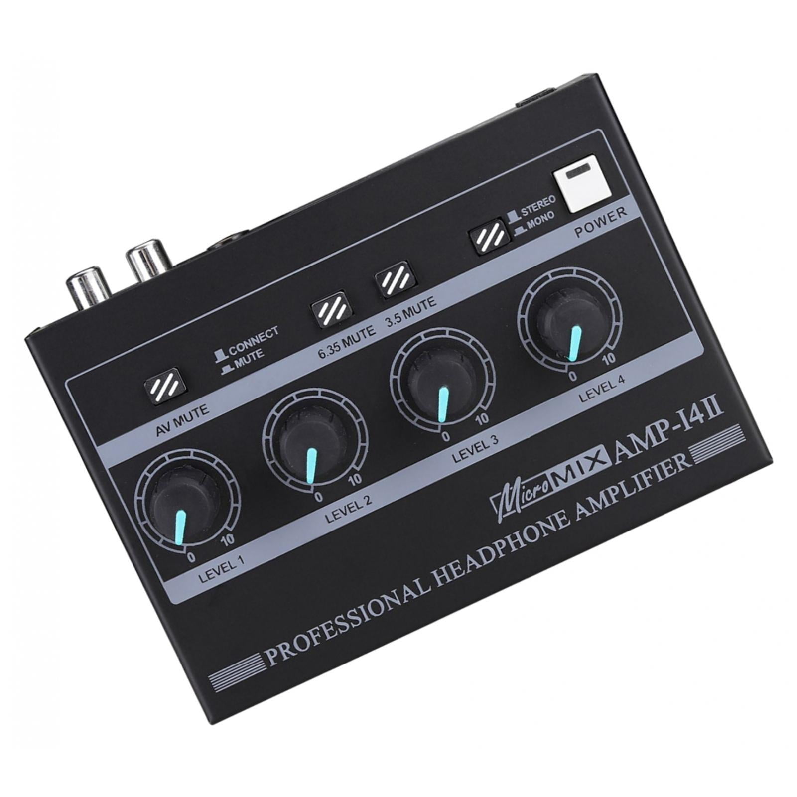 Headphone Amplifier Portable Metal Shell 4 Channel independently Volume ...