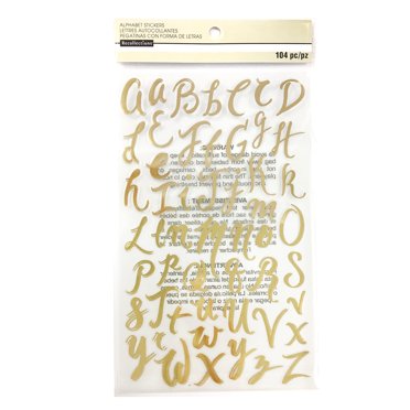 Recollections™ Gold Puffy Modern Alphabet Stickers, 12 Pack, Crafting ...