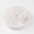 1 Box of Iron Open Jump Rings Round Mixed Size Silver Color Plated 18 ...