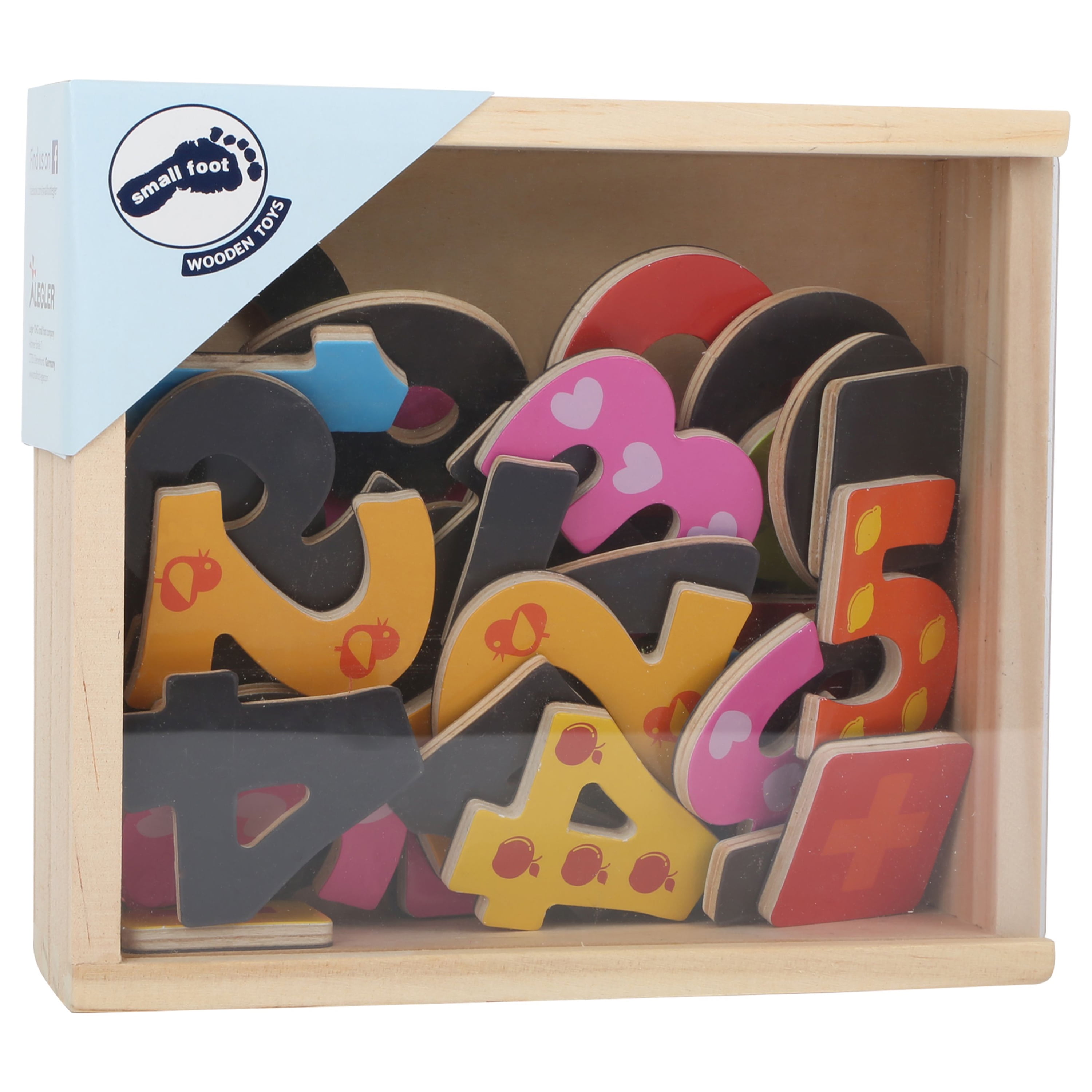 Small Foot Wooden Toys – Colorful Wooden Magnetic Numbers In Travel Box