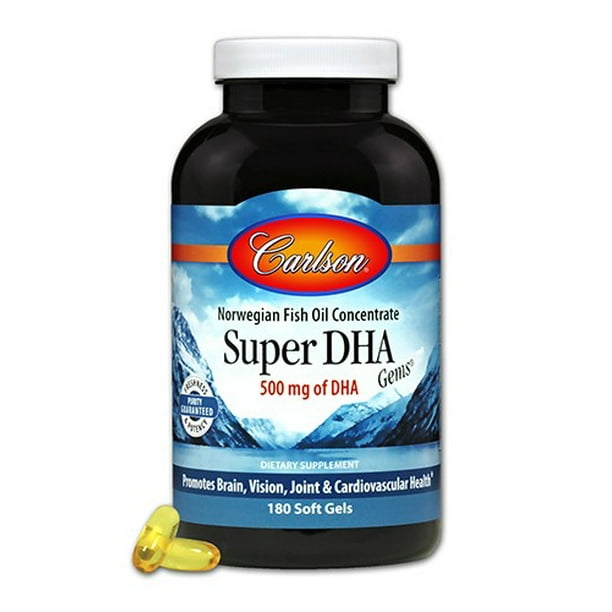 Carlson Super DHA Gems, softgels, 180 ea - Walmart.com