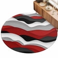 Burgundy Red Gradient Ripple Round Area Rug 3ft,Living Room Rug Non ...
