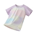 Big Girls T-Shirt Short Sleeve Ice Silk Tie Dye Lightweight Sun ...