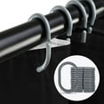 Ihhxva Spliced Peva Waterproof Shower Curtain, Black, No Punch Design ...