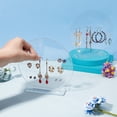 Acrylic Earring Display Stands Detachable Round Clear Finished Product ...