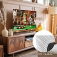 Animal Playing Billiards TV Dust Cover 32 Inch, Abstract Dog Board ...