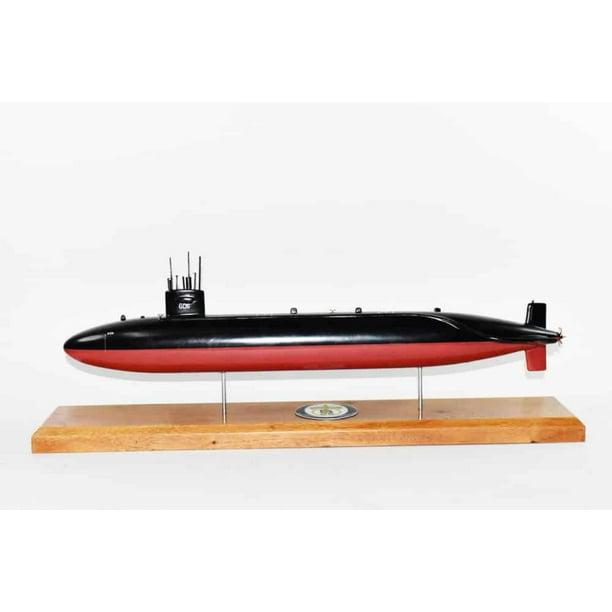 USS Tinosa SSN-606 Submarine Model, US Navy, Scale Model, Mahogany, Permit Class - Walmart.com