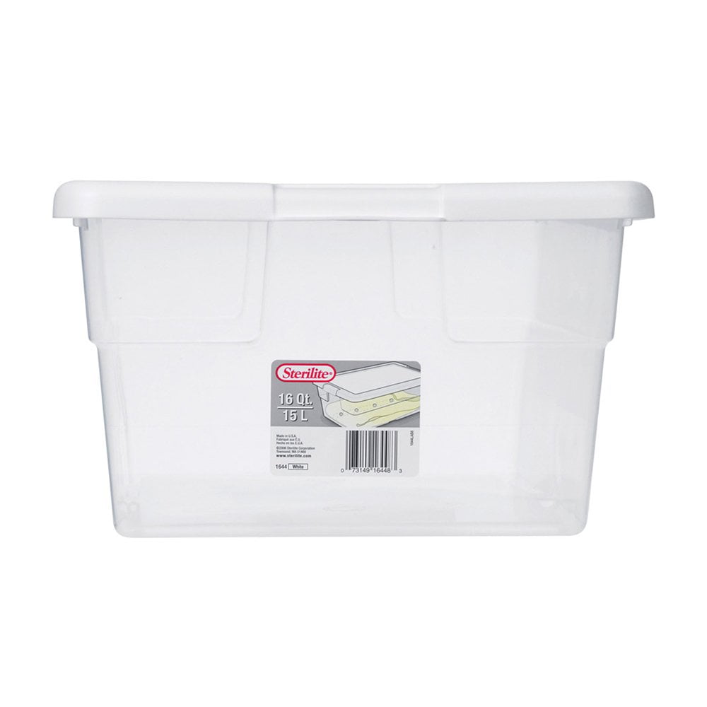 Sterilite 16 Quart And 6 Quart Clear Stacking Storage Container Boxes 12