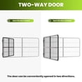 Livestock Fence Gate for Horse, Heavy Duty Black Iron Horse Stall Door ...