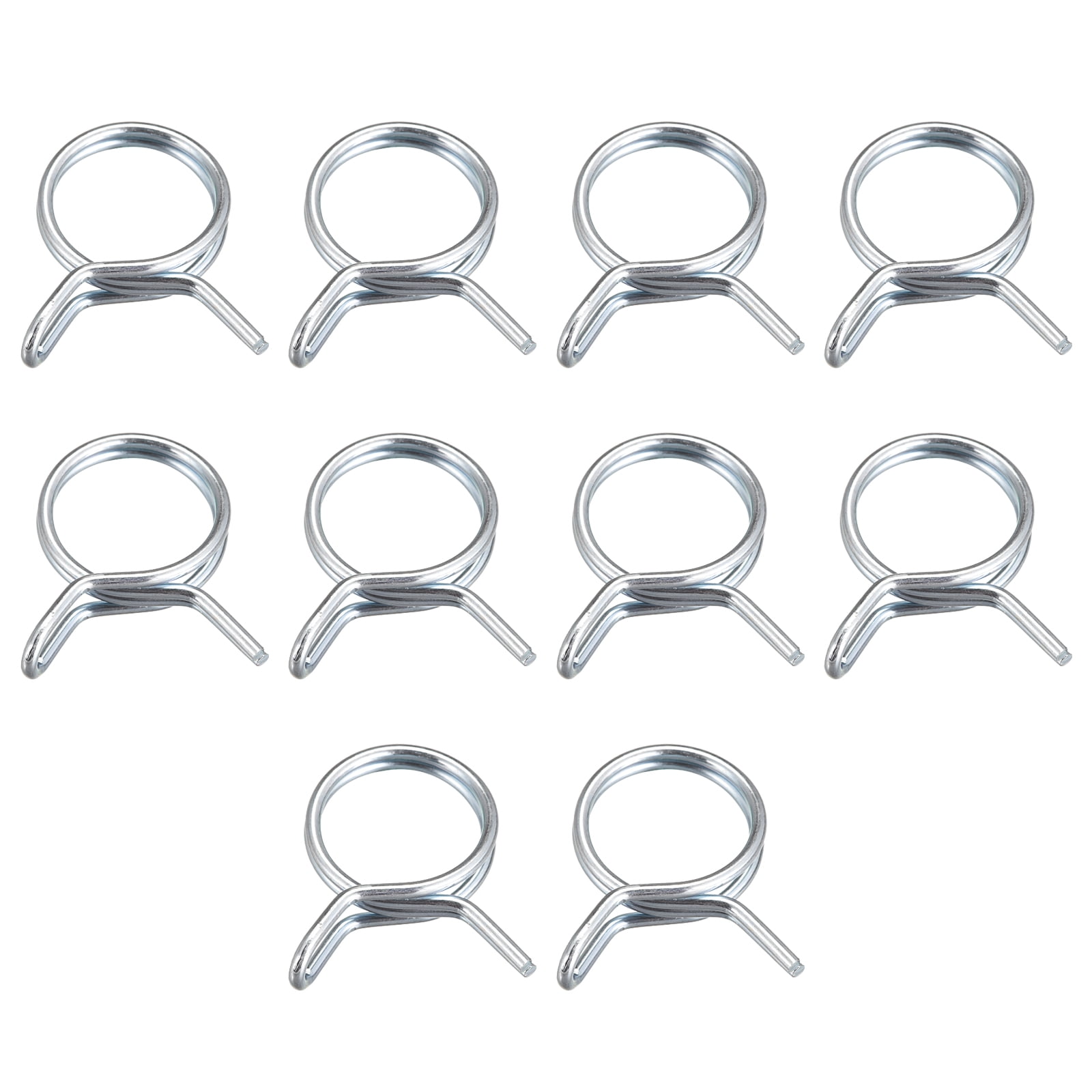 Double Wire Spring Hose Clamp, 65Mn Steel 25mm Fuel Line Silicone Tube ...