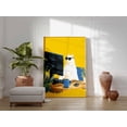 Cool Cat Computer Funny Animal Wall Art Modern Quirky Office Poster ...