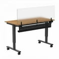 Stand Up Desk Store Under Desk Cable Management Tray Black Horizontal ...