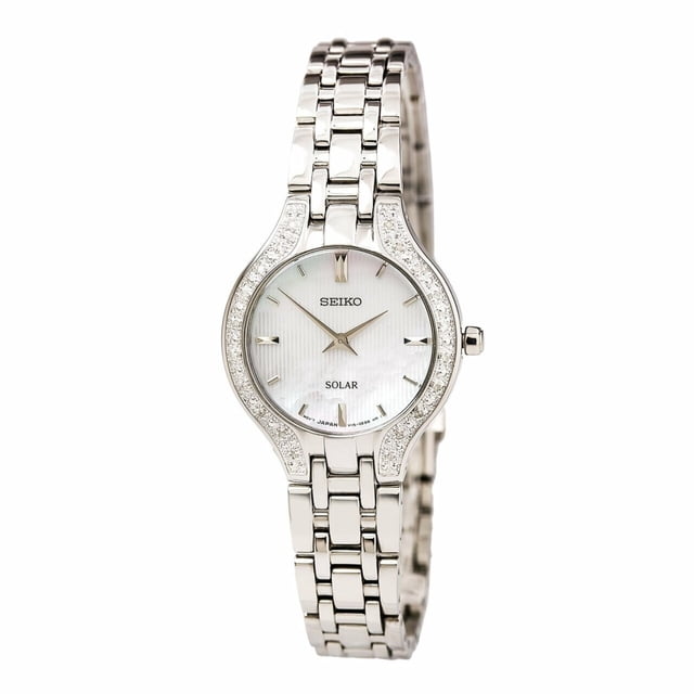 Seiko SUP333 Core Solar Diamond Accent Reloj para mujer con esfera de ...