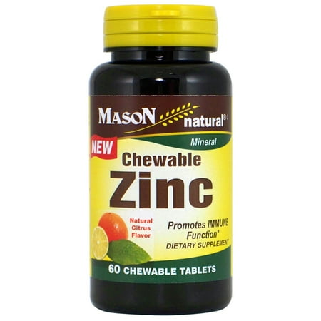 Mason Vitamins Zinc Chewable Tablets, Natural Citrus, 60 Ct - Walmart.com