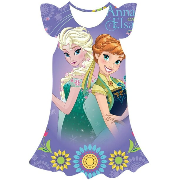 Disney Frozen Girls Elsa Princesse Robe Enfants Costume 3D Frozen ...