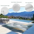 Cloud Effect Outdoor Rug, Modern Watercolor Marble Texture Non-Slip ...