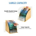 Clipboard Holder, Wooden Clipboard Organizer with Raised Side Panel ...
