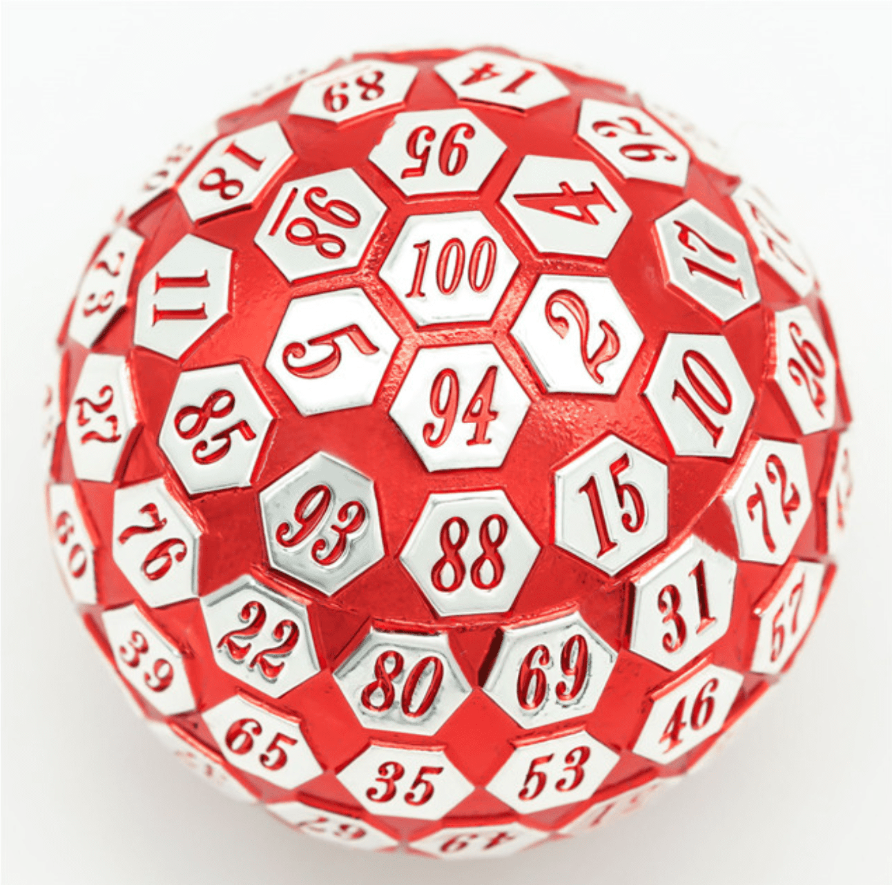 Red Metal d100 Die | 100 Sided Dice | DnD Dice | DnD Dice Set - Walmart.com