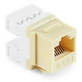 NavePoint 180 Degree Cat6 Keystone Jack, RJ45 Ethernet Connector, Type ...
