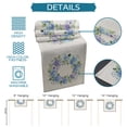 Blue Purple Hydrangea Table Runner Farmhouse Country Wild Flowers Beige ...