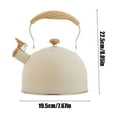 Chiming Kettle 2.5L Stainless Steel, Beige, Woodgrain Handle, Whistling ...