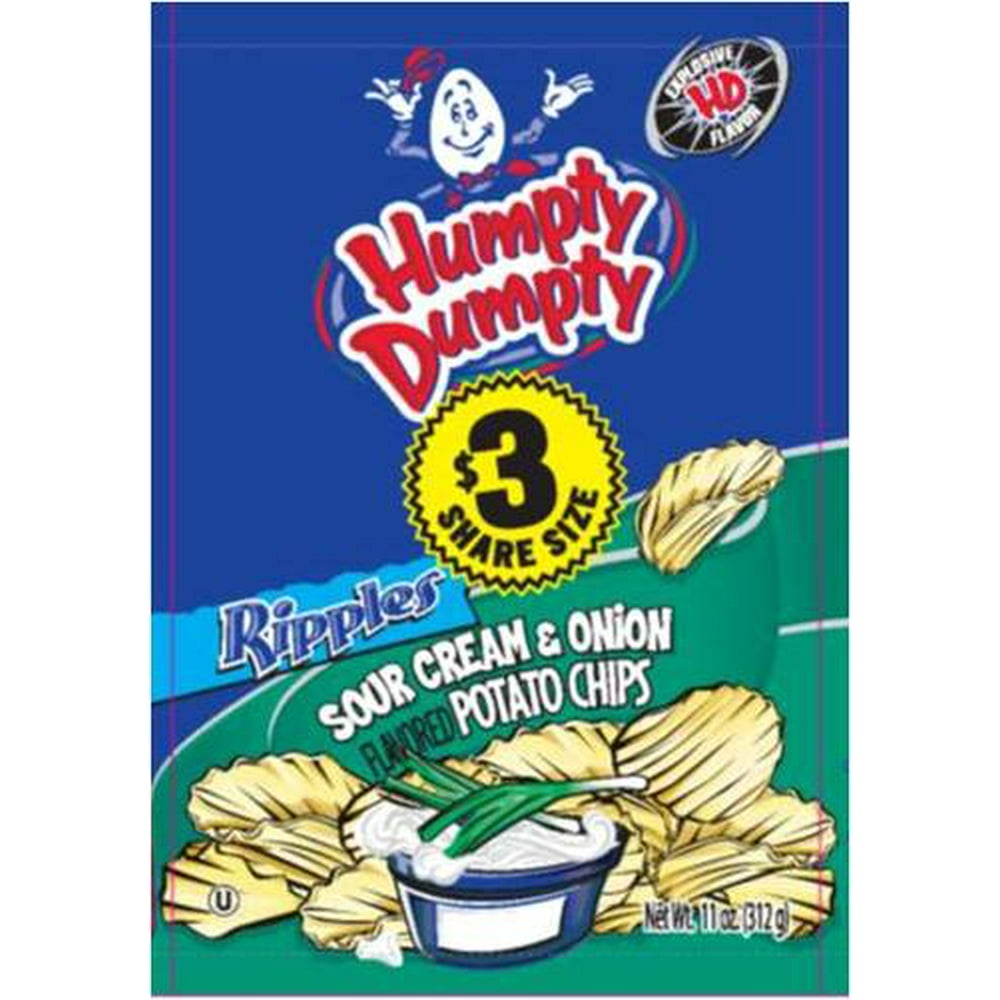Humpty Dumpty Ripples Sour Cream & Onion Potato Chips, 11 Oz. - Walmart ...