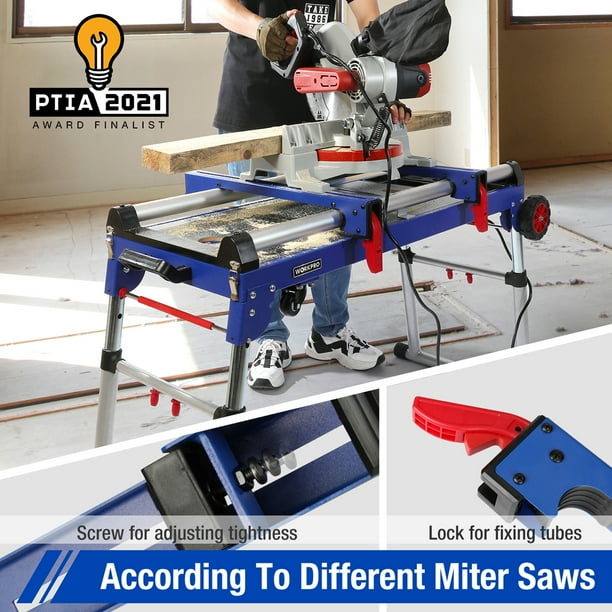 WORKPRO Miter Saw Stand, 4-in-1 Portable Workbench, Quick WORKPRO Miter Saw Stand, 4-in-1 Portable Workbench, Quick