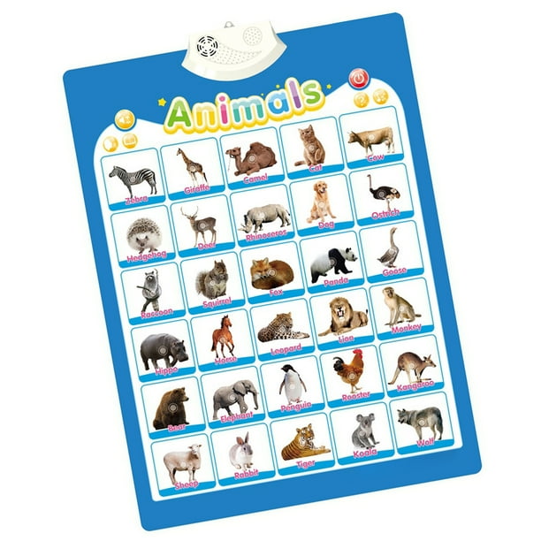 Linyer English Preschool Poster Numbers Sound Interactive PVC Wall ...