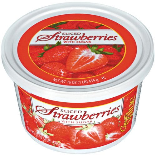 Great Value Sliced Strawberries with Sugar, 16 oz (Frozen) - Walmart.com