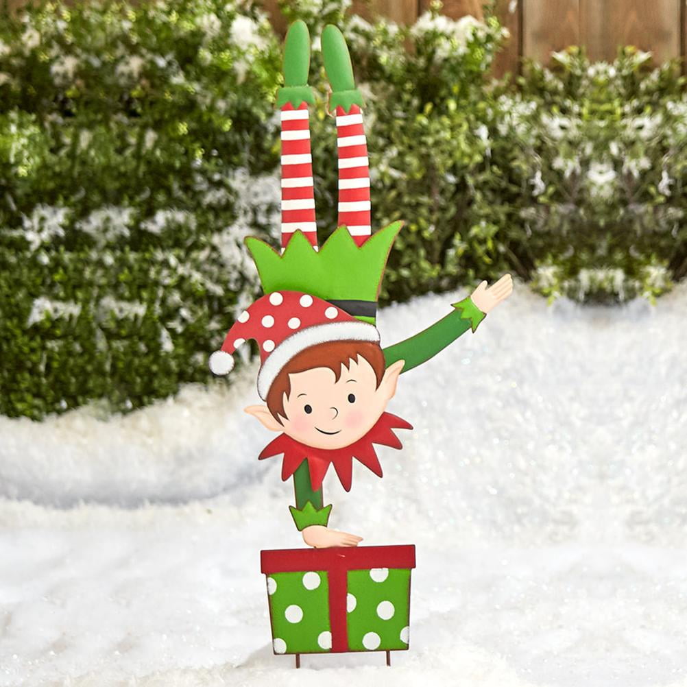 Click here for Dewin Christmas Elf Garden Stake Christmas Metal G... prices