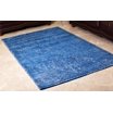 Blue & White Wool Hand Tufted Modern Area Rug 5x8 ft Woolen Carpet by ...