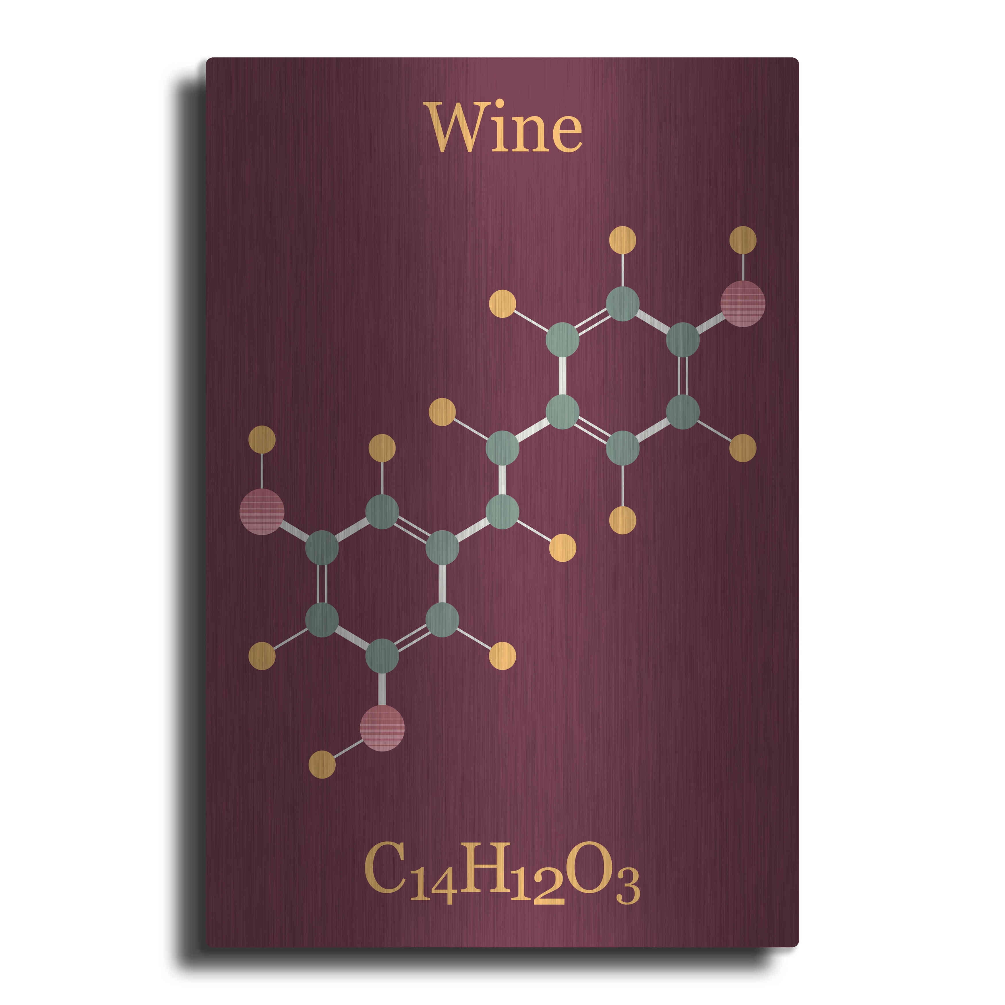 Luxe Metal Art 'Wine Molecule' by Epic Portfolio, Metal Wall Art, 16 ...