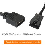 Uxcell ARGB Splitter 12V 4Pin to SM 4Pin Male Extension Cable Adapter Connector Addressable for ...