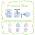 210Pcs 6 Colors Opaque Resin Bead Caps Flower Mixed Color 10x3mm Hole ...